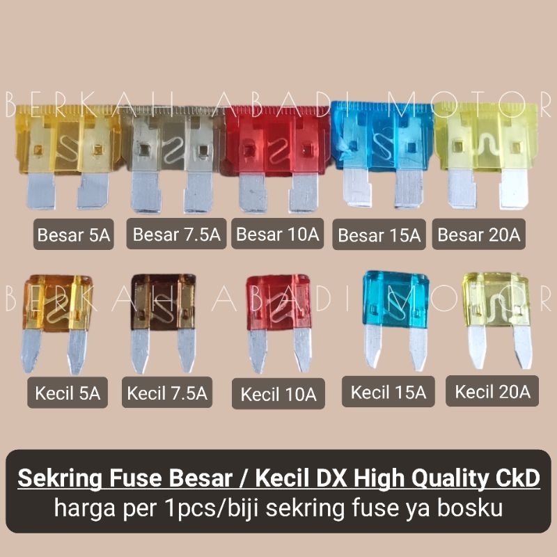 Big Small Plug Fuse 5A 7.5A10A 15A 20A CKD | Fuse Blade Planting DX ...