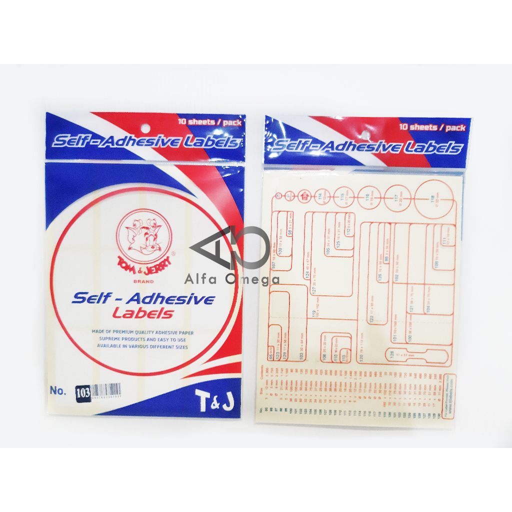 Tom and Jerry Label Sticker No 103 32x64mm | Shopee Philippines