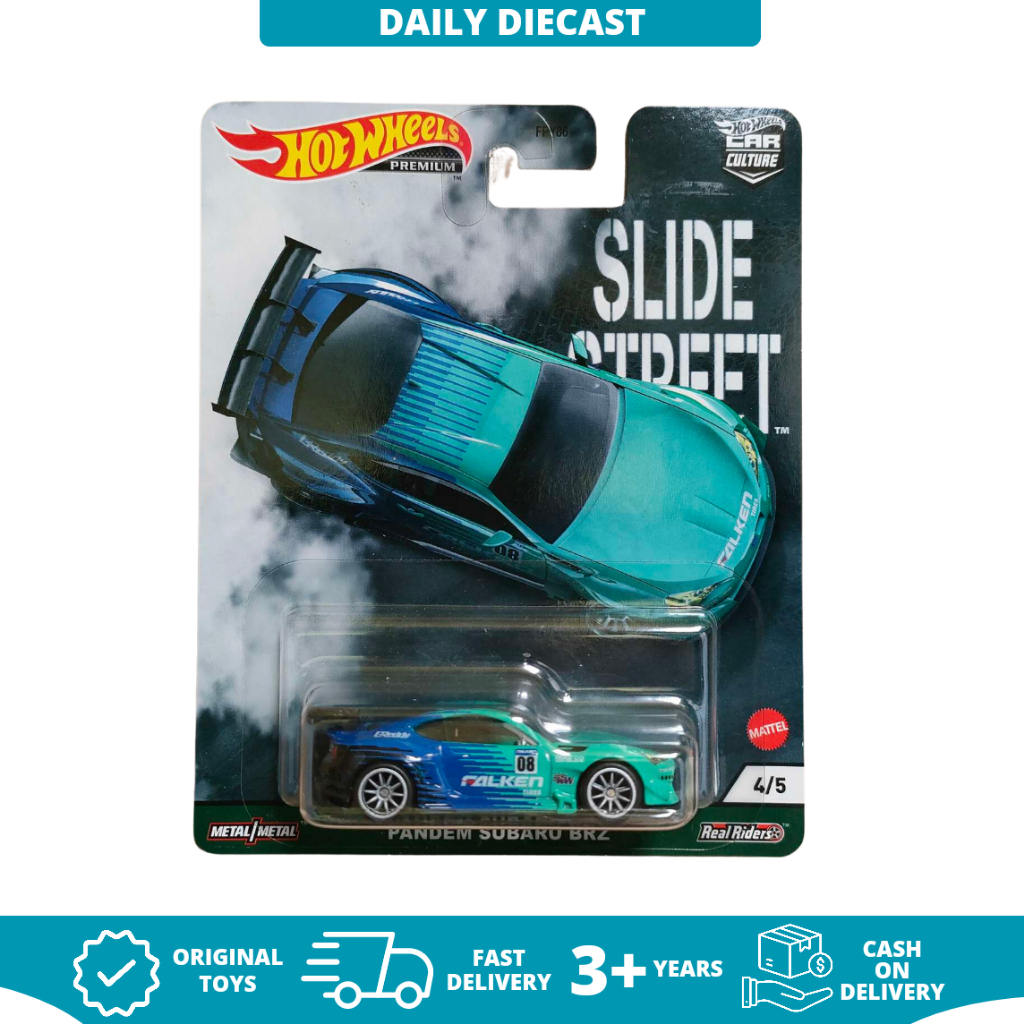 Hot Wheels Premium Slide Street Pandem Subaru BRZ Falken | Shopee ...