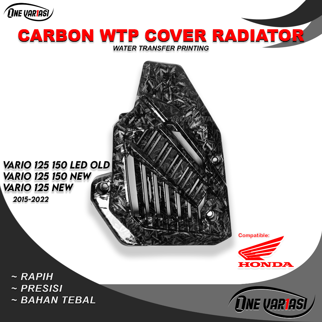 Radiator COVER CARBON FORGED VARIO 150 LED OLD VARIO 125 150 NEW 2015 ...