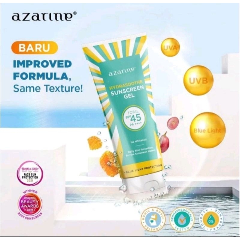 AZARINE Hideout Sunscreen Gel SPF 45PA++++ 50ml | Shopee Philippines