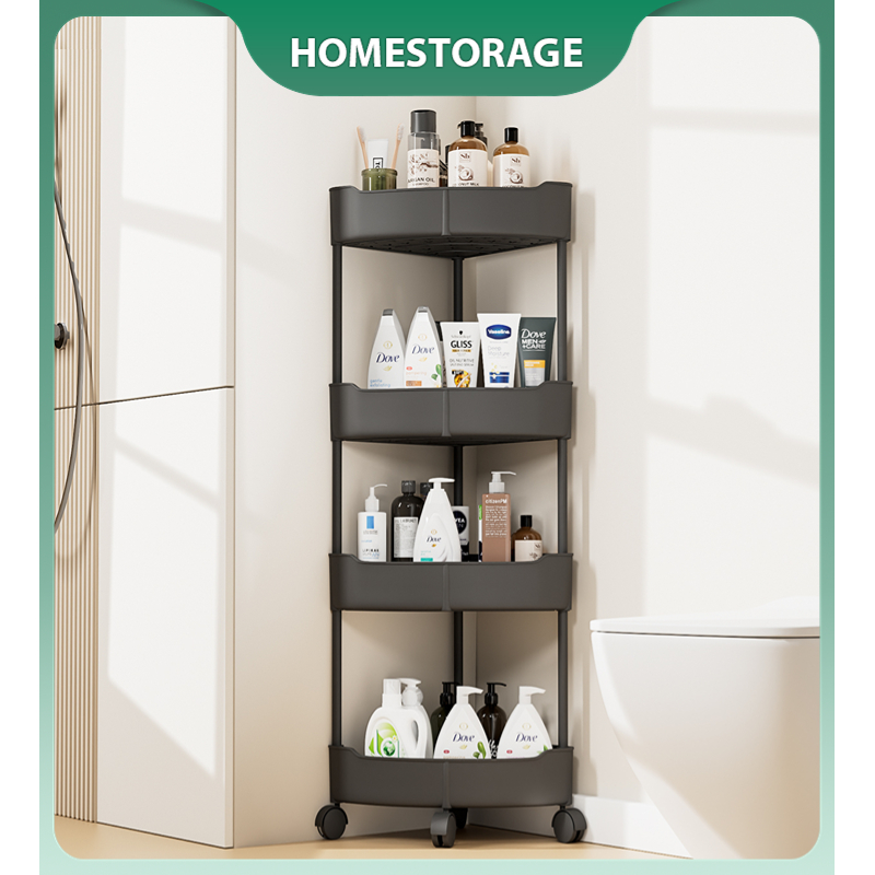 Homestorage Triangle Bathroom Shelf Multipurpose Stacking Corner ...