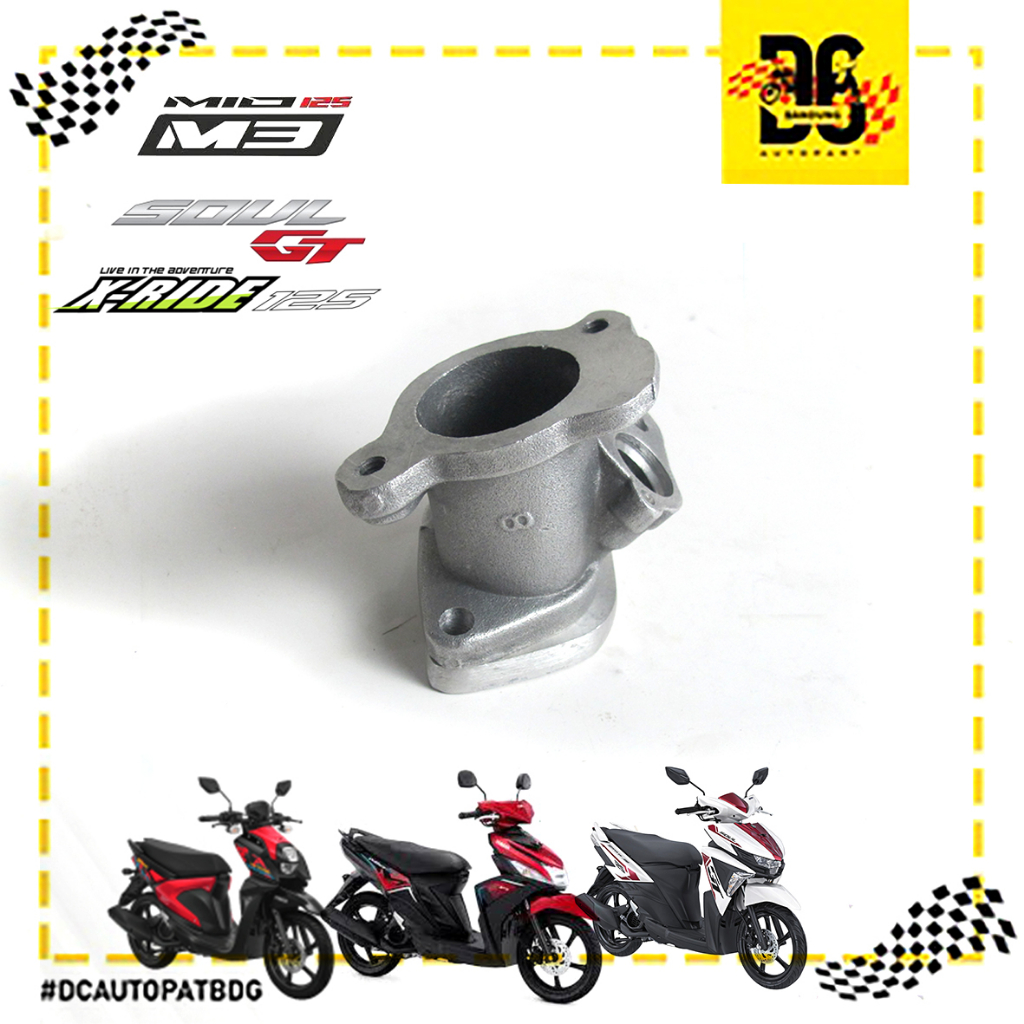 Intake MANIFOLD DOWNDRAFT XRIDE 125 SOUL GT MIO M3 MIO FINO 125 For TB ...