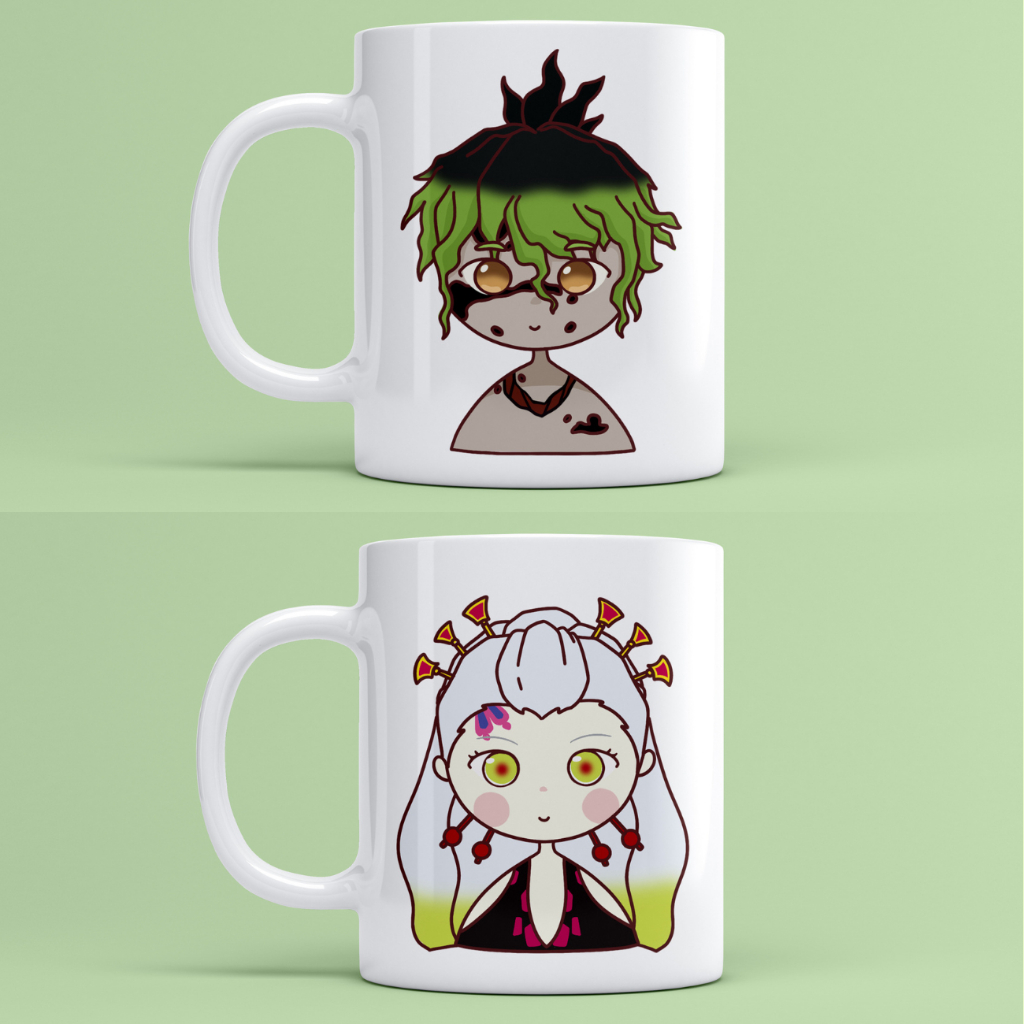 Demon SLAYER UPPER & LOWER MOON VERSION MUG ANIME / GLASS / CERAMIC MUG ...
