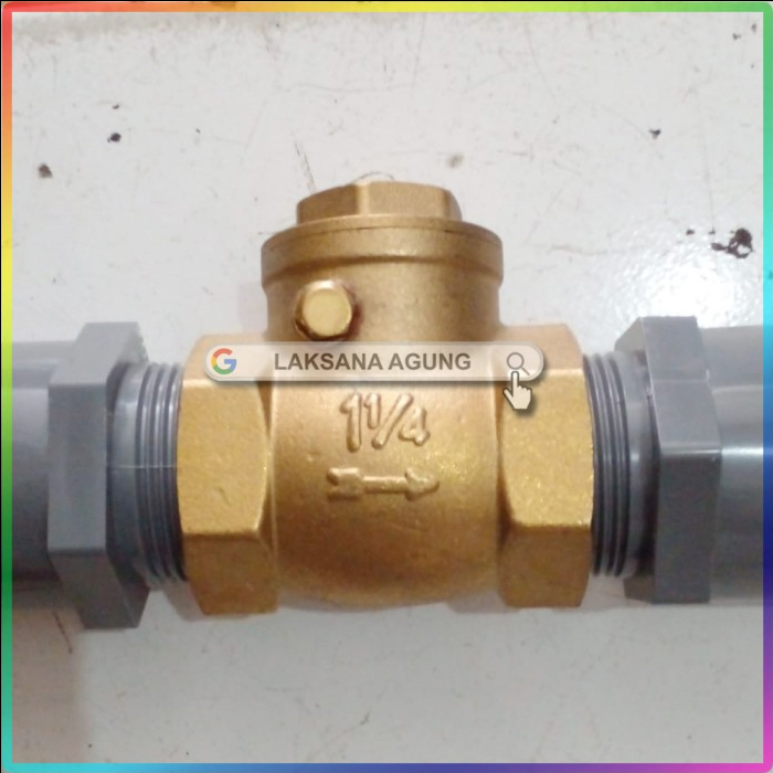 1-1/ 4 inch brass wall Valve (Check Valve) + SDL Rucika + Seal tape ...