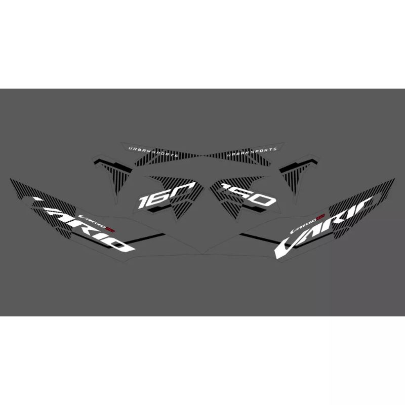 Striping sticker vario 160 malaysia vario all new Transparent custame ...