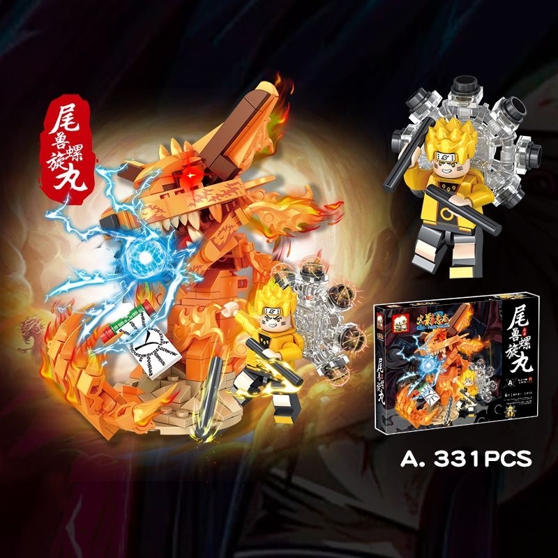 Kids Toys brick figure naruto kyubi kurama Big bricks naruto shippuden ...