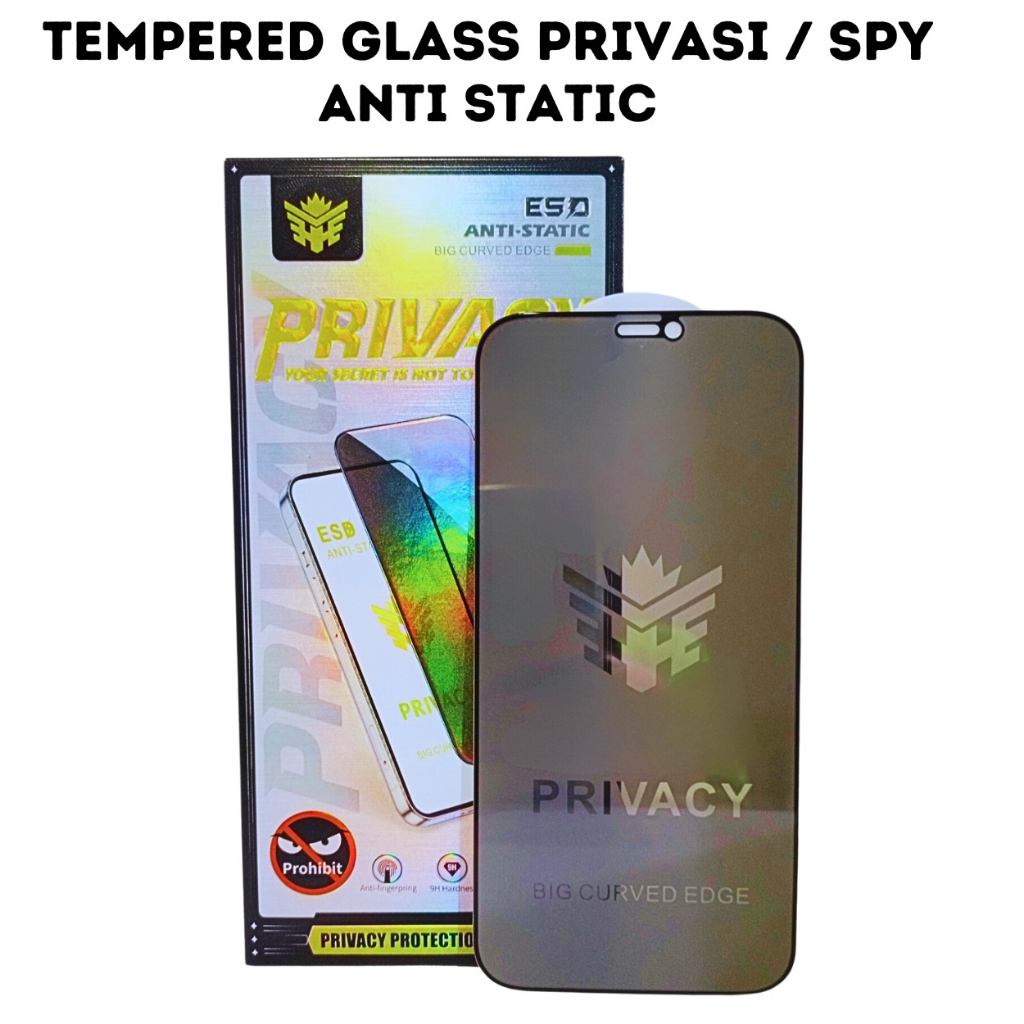 (TG) Tempered Glass ANTI STATIC SPY poco F1/F2/ F2 Pro/ F3/F3 GT/F4/F4 ...