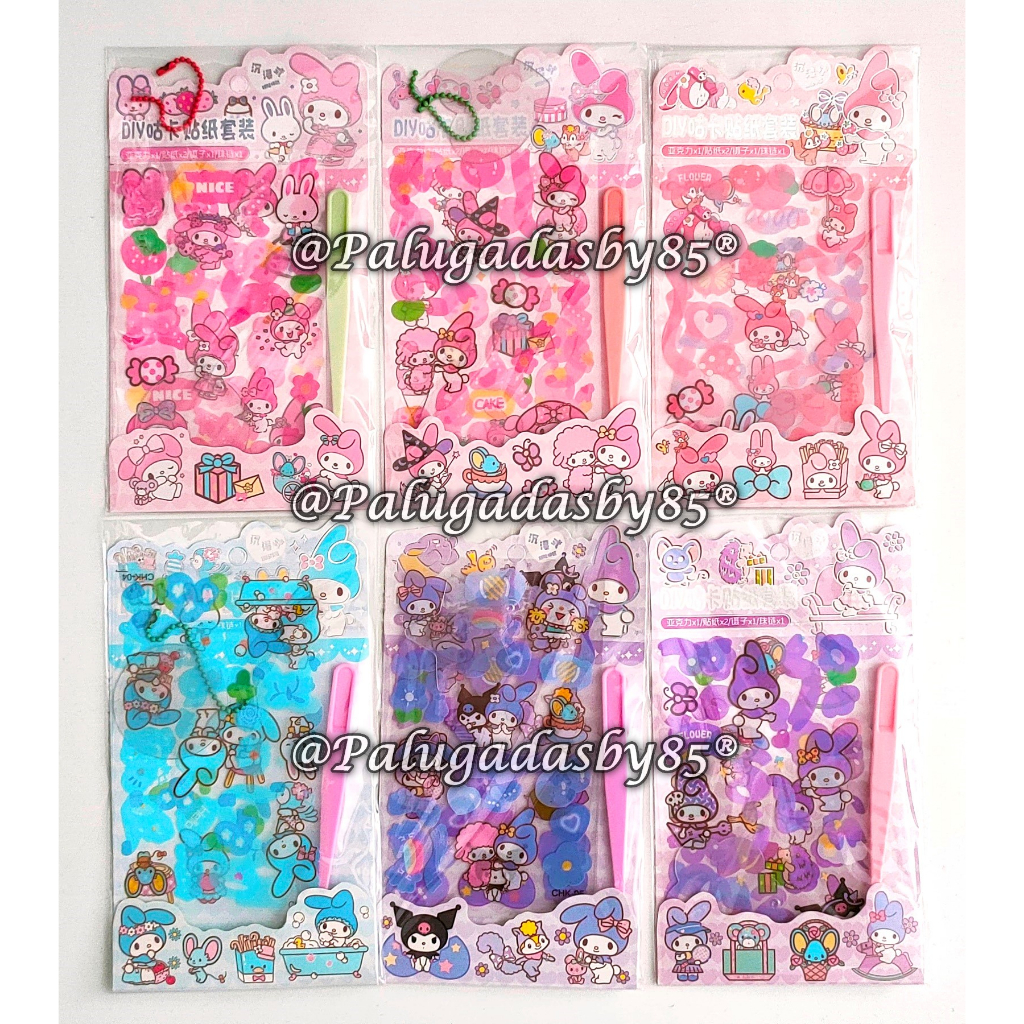 (1 Set contains 2 sheets) Sanrio CHK DIY Sticker 15*9.5 Cm / CHK Sanrio ...