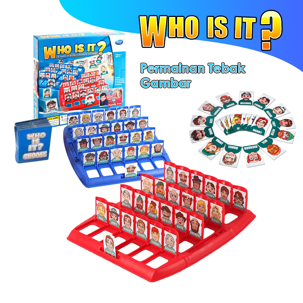 Children's Toy Board Game Who Is It Guess the person / Guess the ...