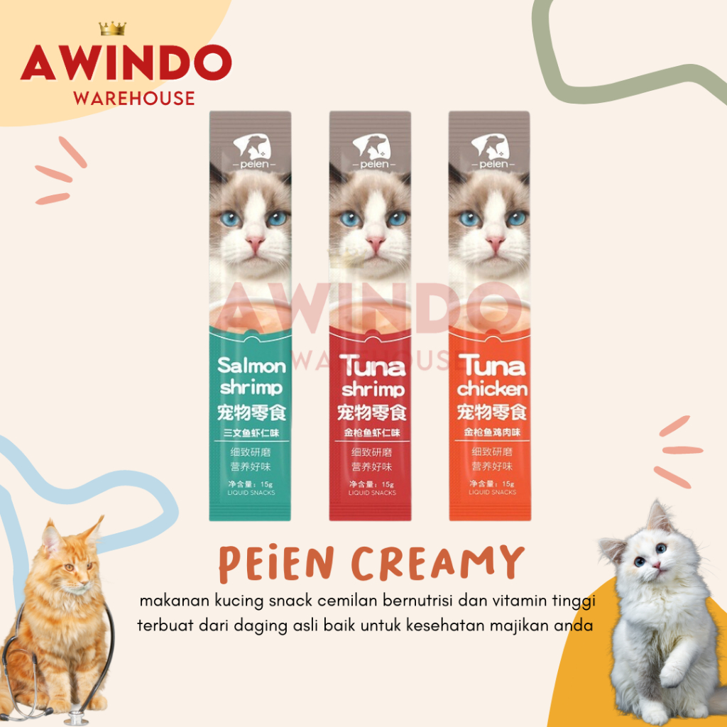 Peien CREAMY Cat - Adult Kitten Pien Cat Strips Snack Food 15gr ...