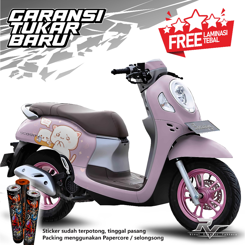 New Scoopy fi FULL BODY 2015 - 2023 premium cute cool plain motorbike ...