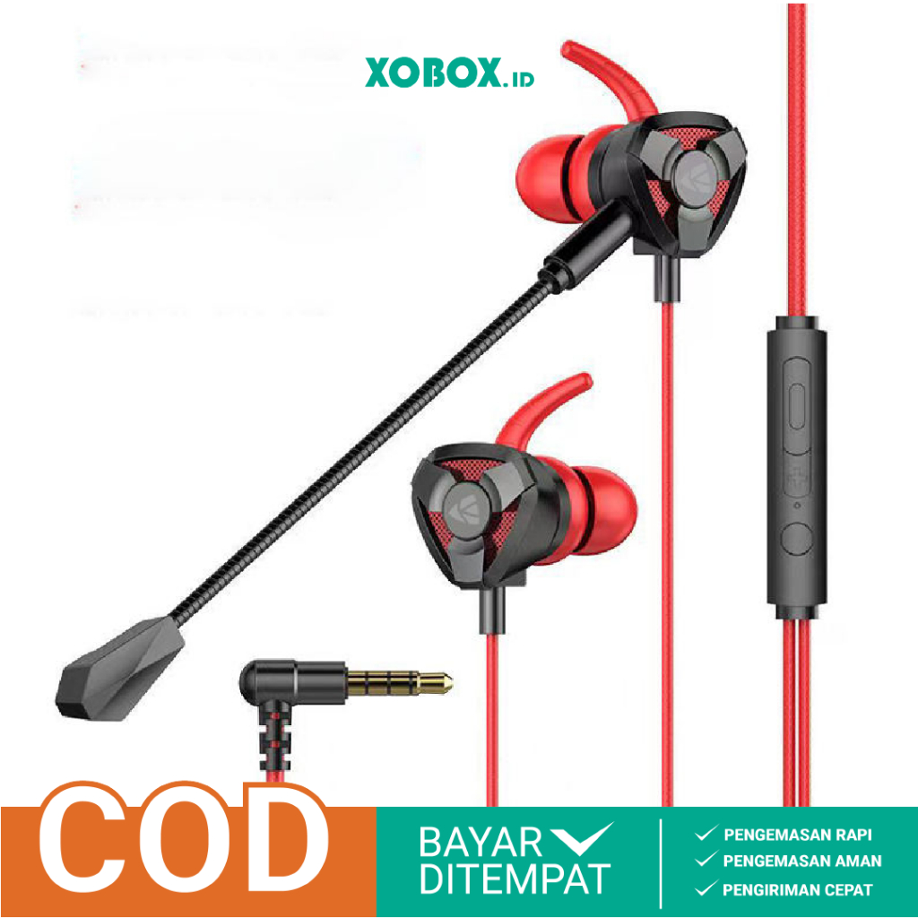 Kisonli Gaming G9 Wired Earphone Headset 3.5mm Jack Cable With ...
