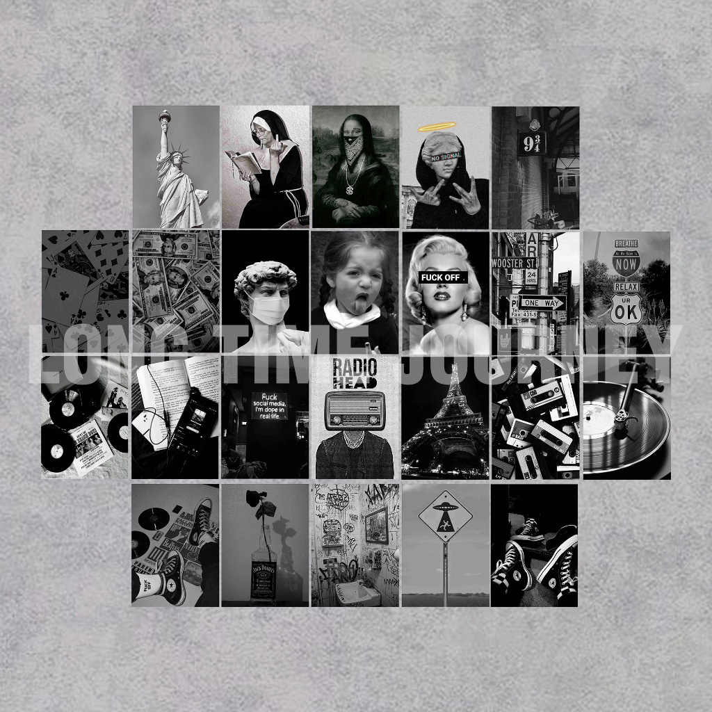 Black & White wall Poster 12 pcs Aesthetic Poster tumblr wall Poster ...