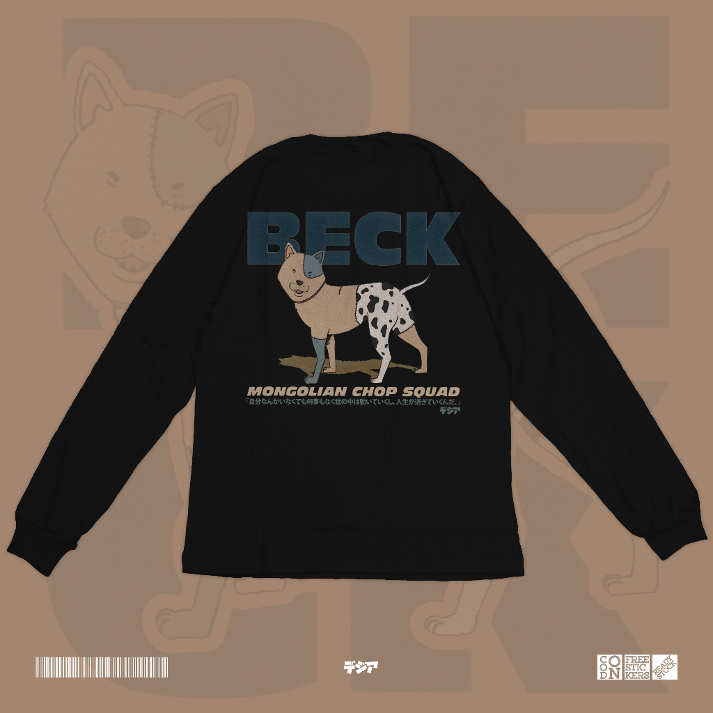 Longsleeve Beck Mongolian Dog Chop Squad Music Band T-Shirt Anime Manga ...