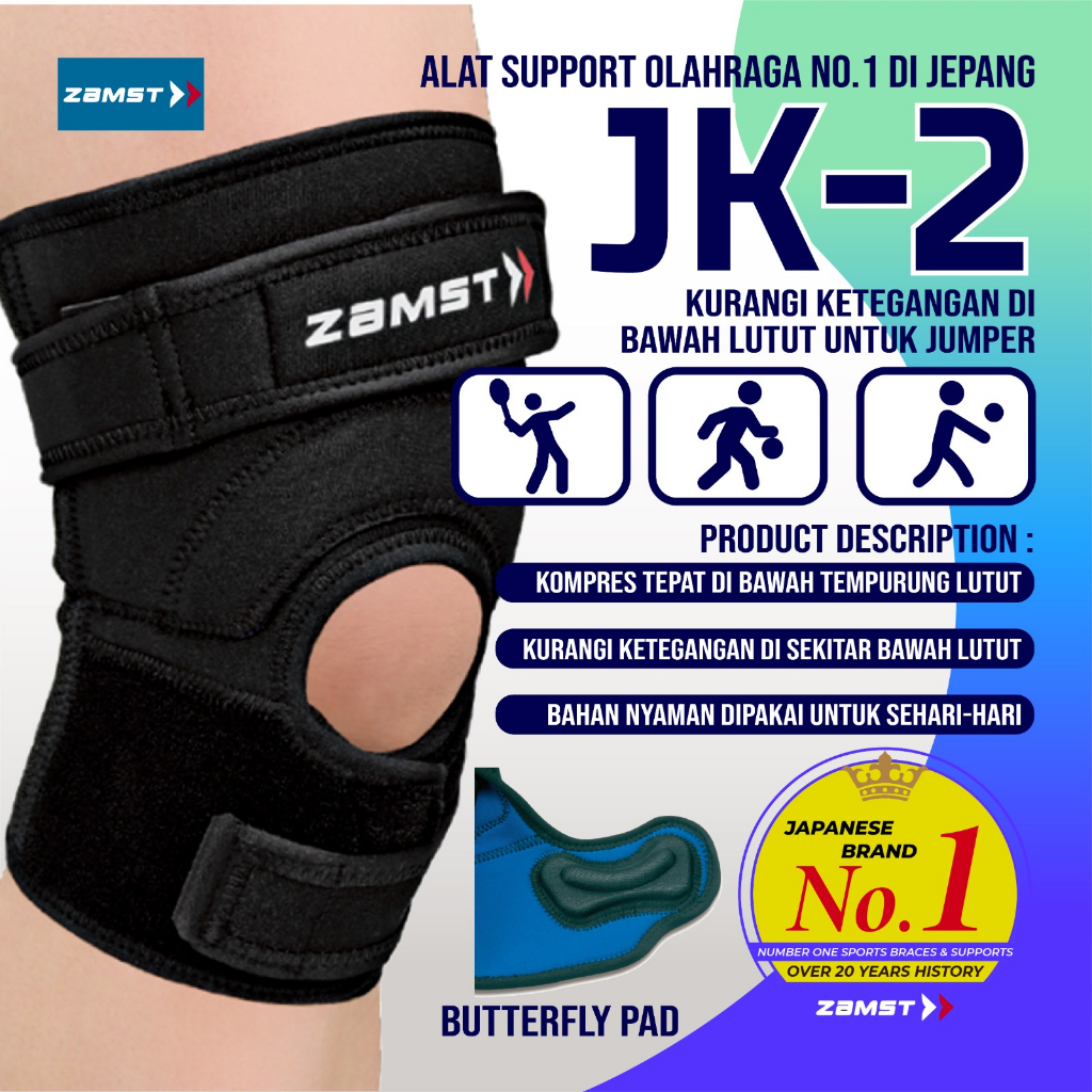 Knee Support Jumpers Pad Knee Pad Zamst JK-2 Patella Tendonitis Japan Original | Shopee Philippines