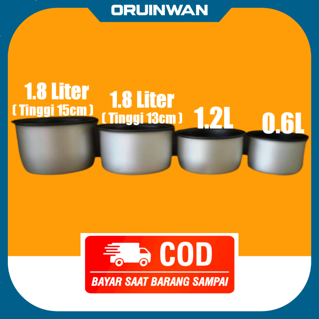 RICE COOKER PAN / MAGIC COM MIYAKO TEPLON 0.6L, 1L, 1.2L and 1.8 Liter ...