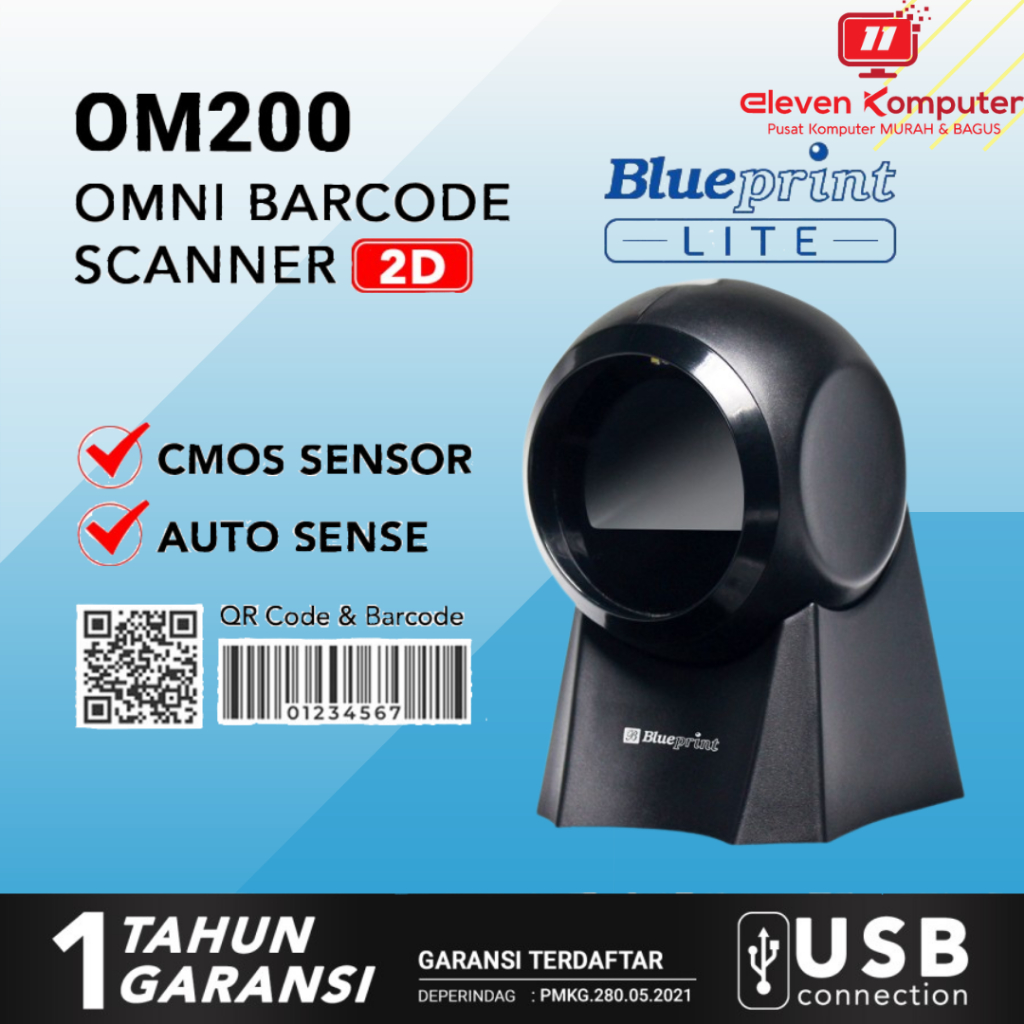 Barcode OMNI SCANNER 2D OM200 BLUEPRINT | Shopee Philippines