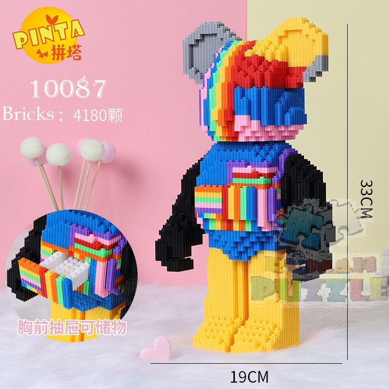 Nano Block Violent Bear Series | Bricks education Nano Block | Shopee ...