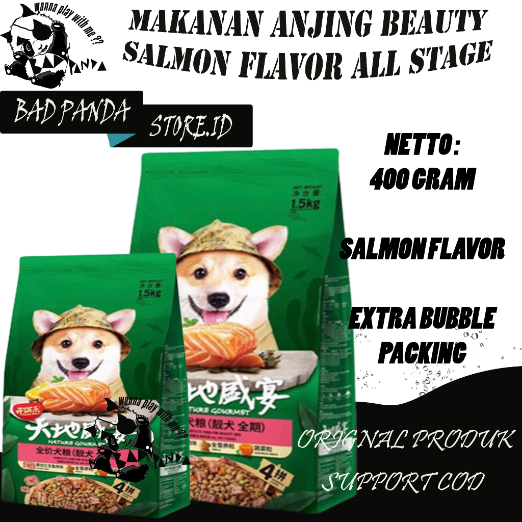 Dog Food Kitchen Flavor SALMON Beauty ALL STAGE Packaging 400Gram ...