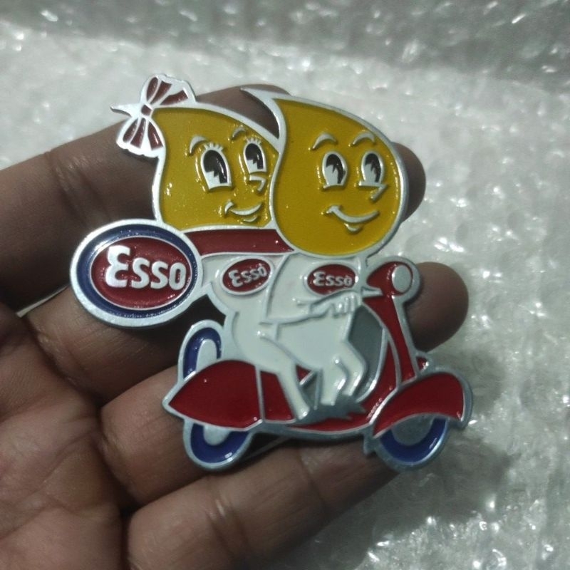 Vespa Emblem Badge Sticker Metal Oil Esso Vintage | Shopee Philippines