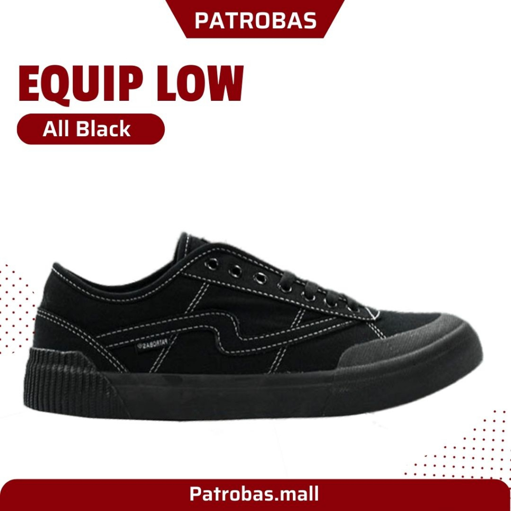 Patrobas Equip Low All Black Original Full Black Petrobas Shoes ...