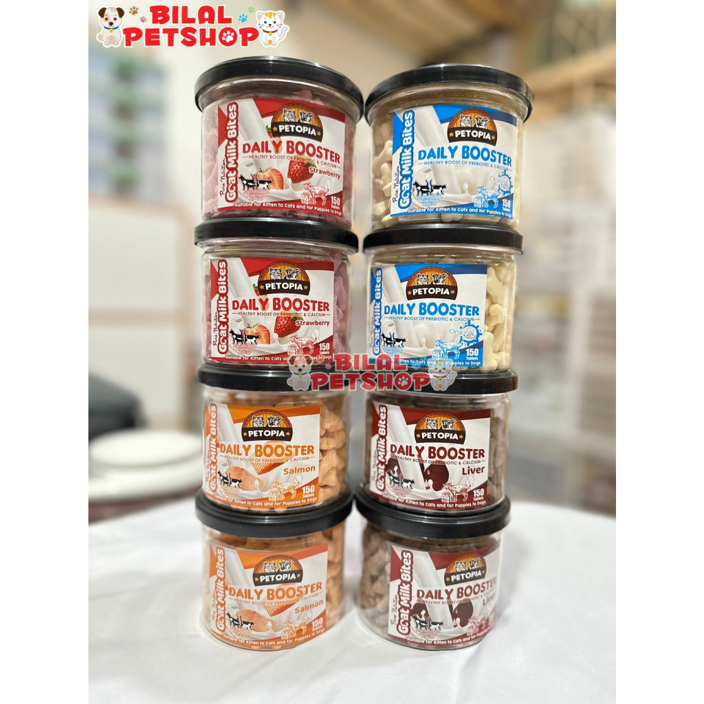 Petopia Daily Booster Calcium Cats Dogs Calcium Goatmilk Bites 150 ...