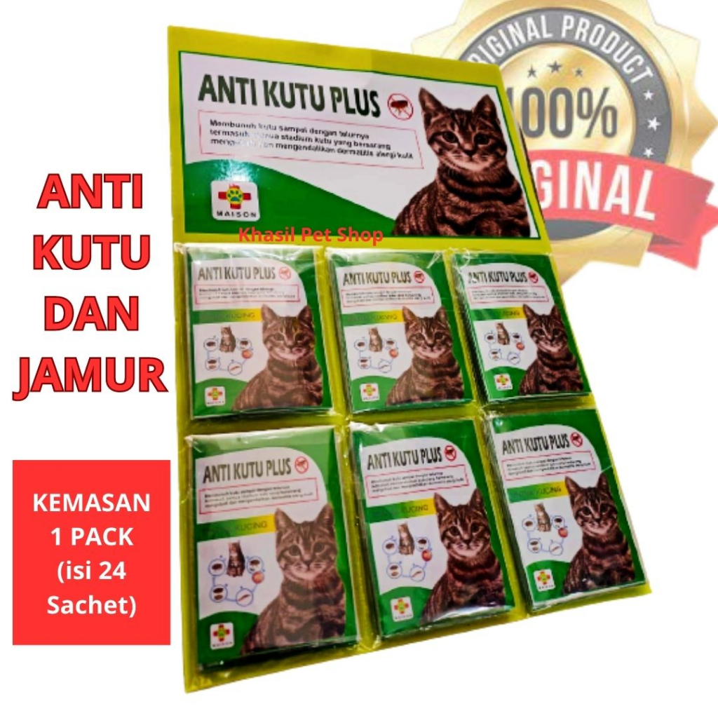 Anti Flea Sachet Cat Flea Medicine PLUS 1 Pack (24 Sachets) | Shopee ...