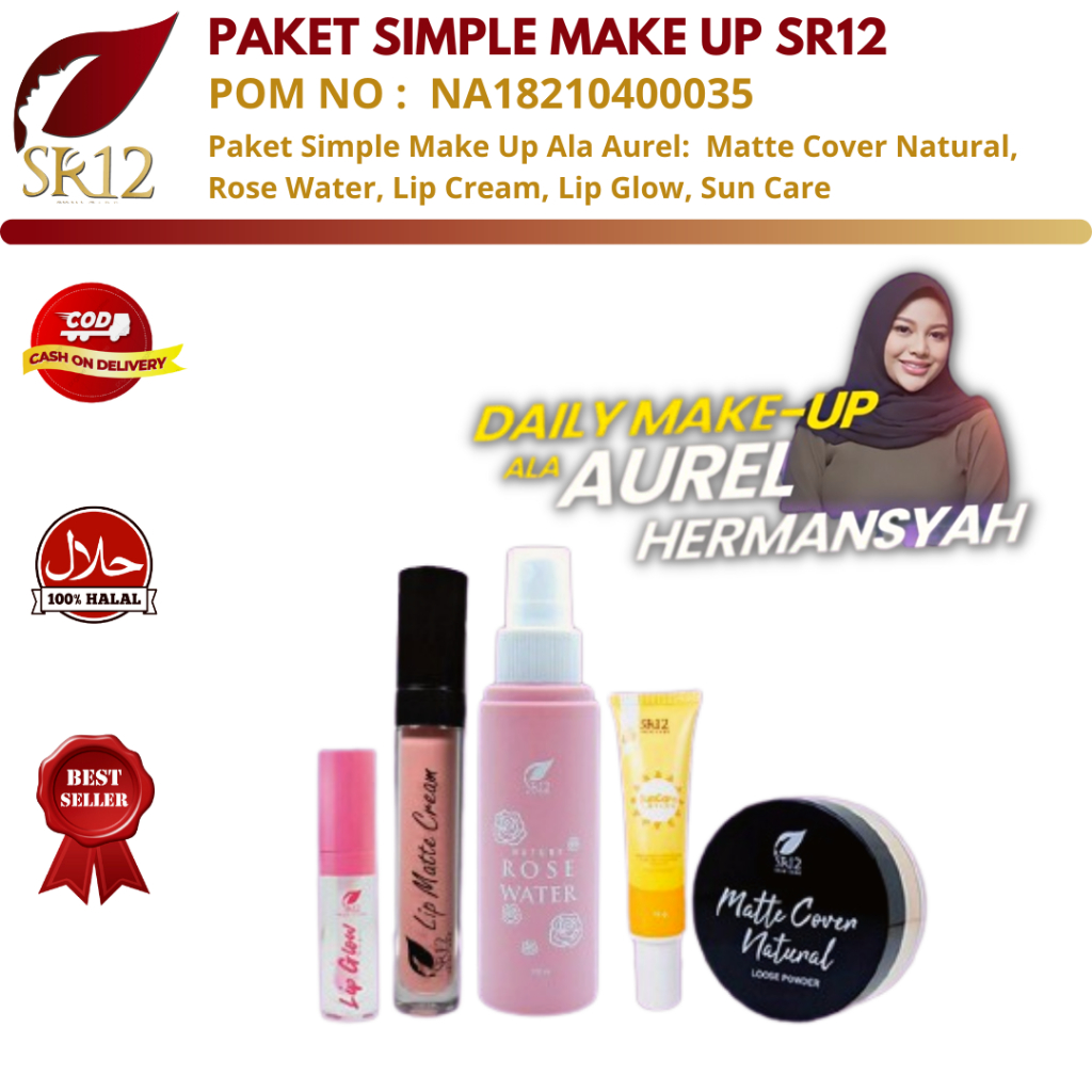 Complete Make Up Package Halal Bpom Skincare Set Beauty Package SR12 ...