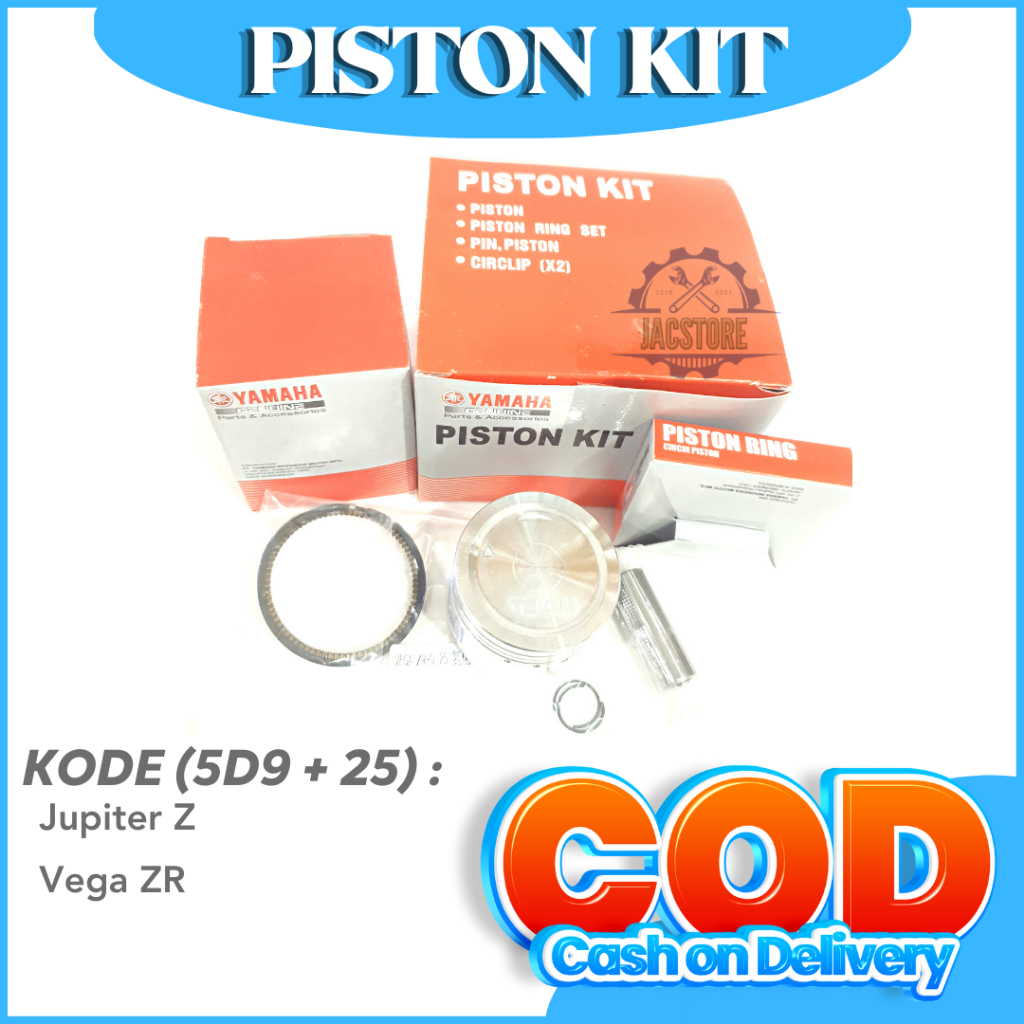 PISTON SEHER KIT SET 5D9 +25 YAMAHA JUPITER Z VEGA ZR RR | Shopee ...