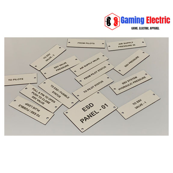 Gravoply H2 cm x W8 cm Panel Name Plate / Electrical Panel Name Tag ...