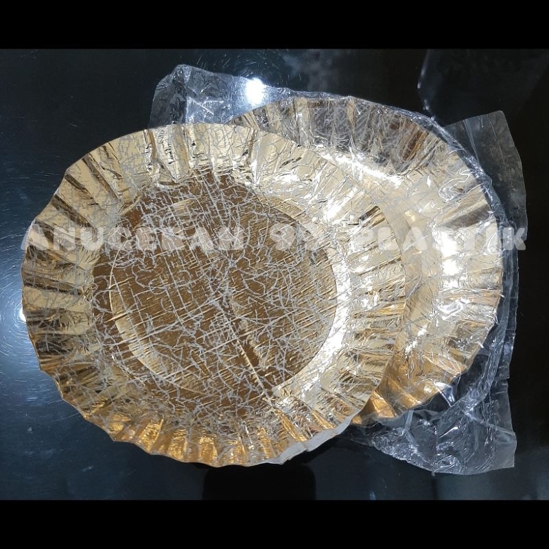 Paper Plate Gold Color Party Plate Contents 10 pcs. | Shopee Philippines