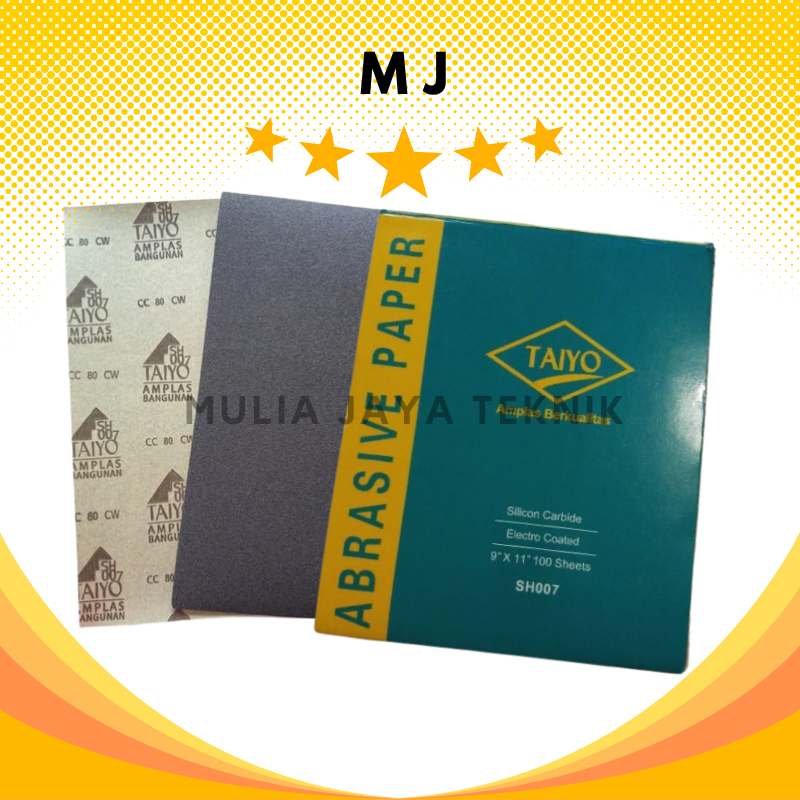 Taiyo Grit 80 Iron Sandpaper Sheets SH 007 (10 pcs) Taiyo Grit 80 Duco ...