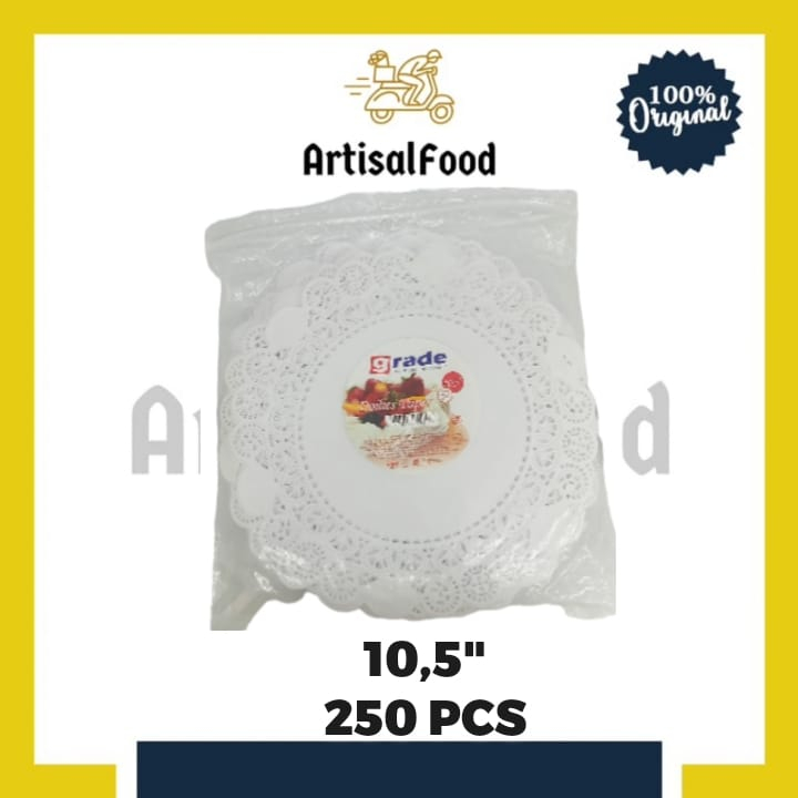 ROUND DOILIES PAPER 10.5 - 250pcs Doyley Lace Cake Base Doyley Lace ...