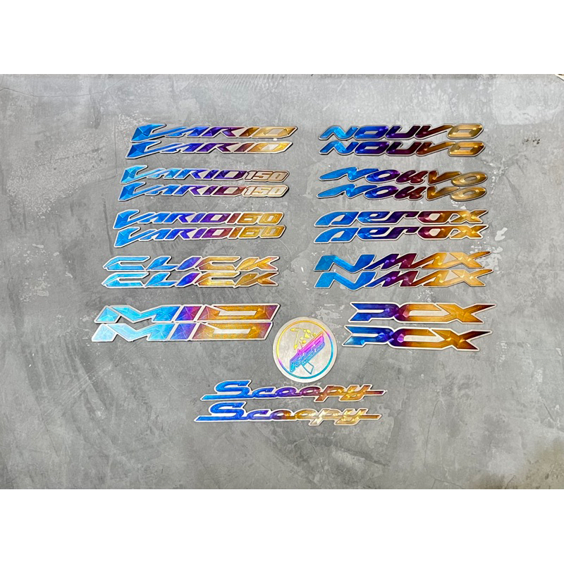 Titanium emblem Logo vario click pcx nmax mio etc | Shopee Philippines