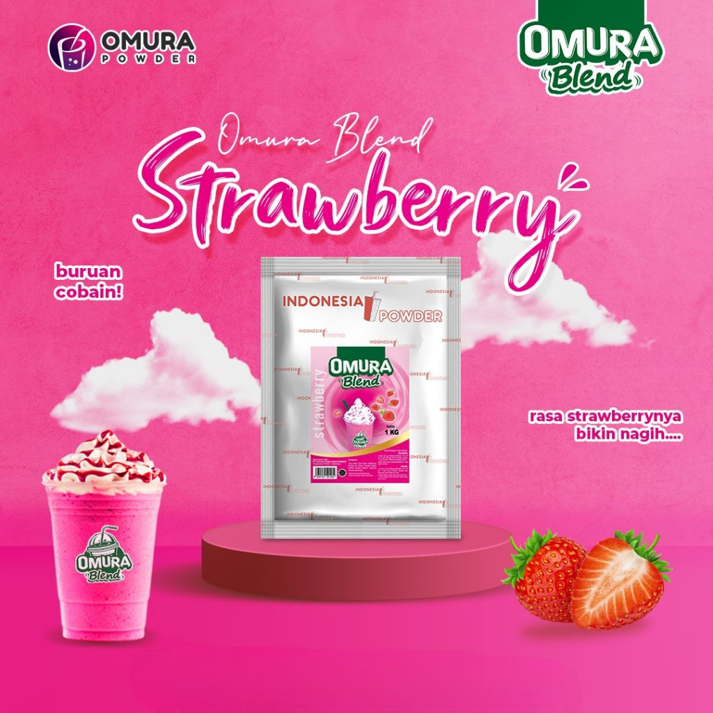 Blend Powder Drink Premium Strawberry Flavor/Strawberry Mix Sugar 1kg ...