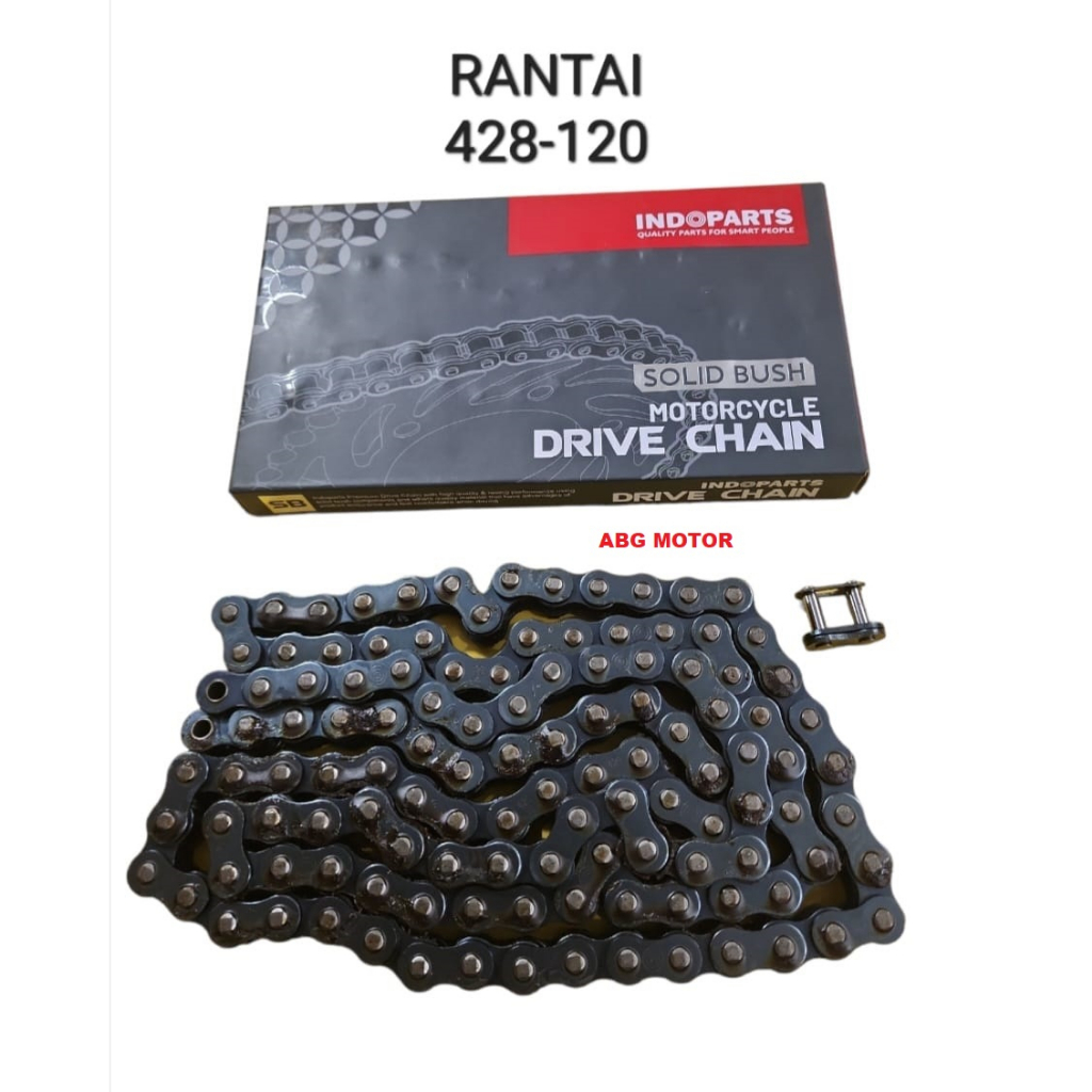 INDOPARTS BRAND 428 - 120 PULL GEAR CHAIN | Shopee Philippines