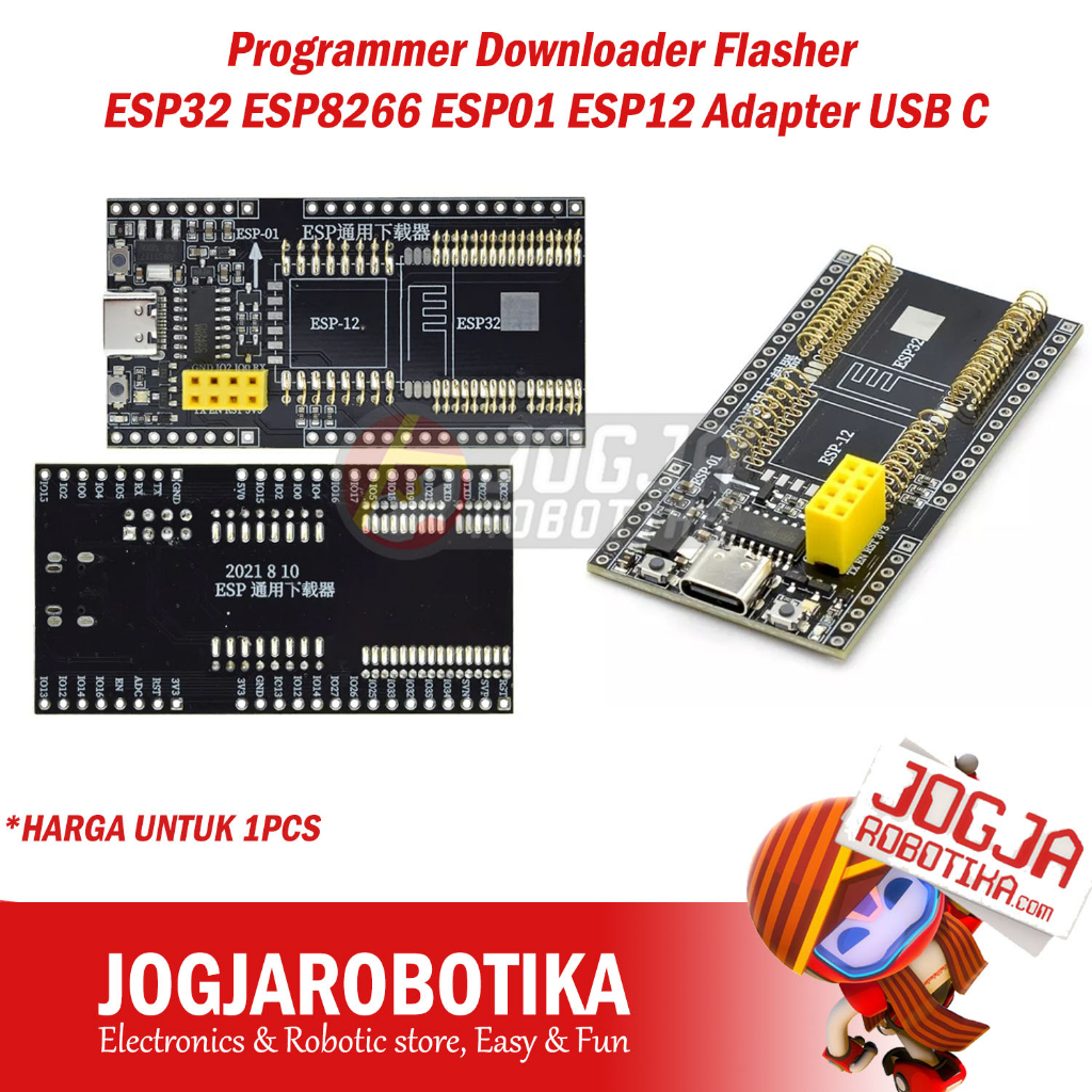Programmer Downloader Flasher Esp32 Esp8266 Esp01 Esp12 Usb C Adapter