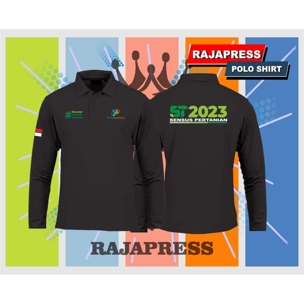 Polo SHIRT Notes Indonesian Agriculture - BPS Long There Are Color ...