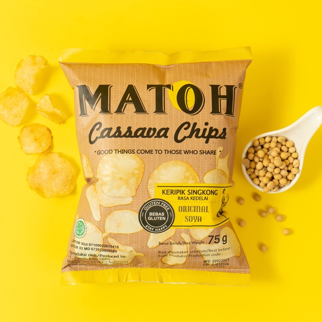 Matoh Cassava Chips Flavor Original Soya 75gr | Shopee Philippines