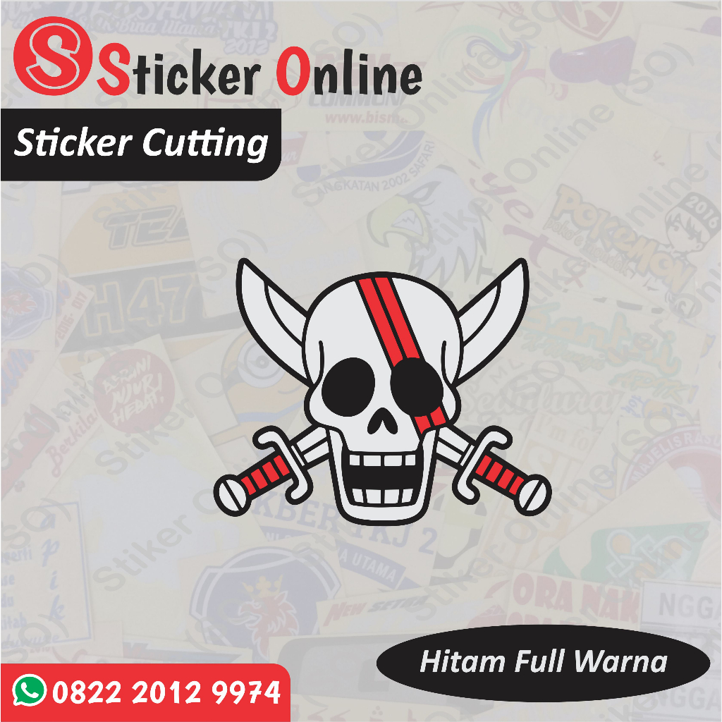 Akagami Logo Sticker | One Piece Shanks Motorcycle Car Cutting Sticker ...