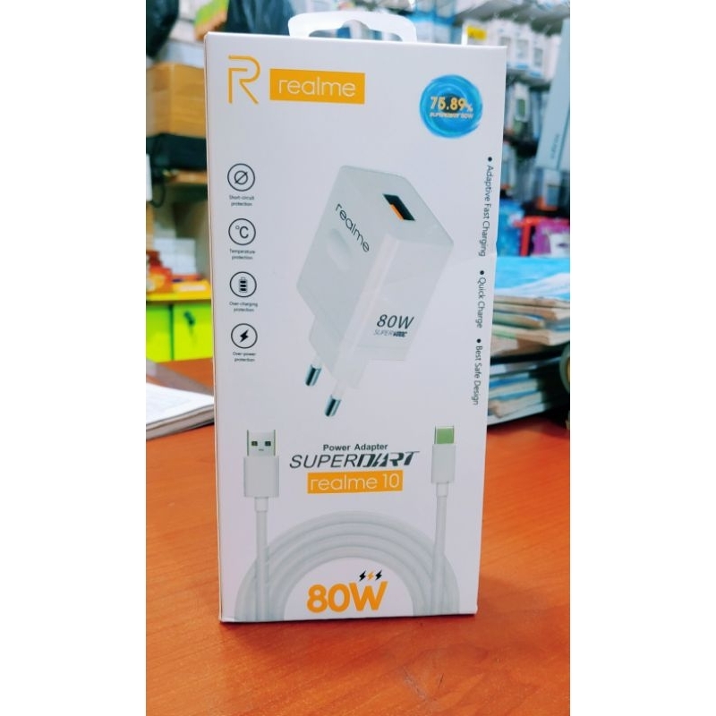 Realme power Adapter Super Fast Charging Realme 10 Type C usb micro 80W ...