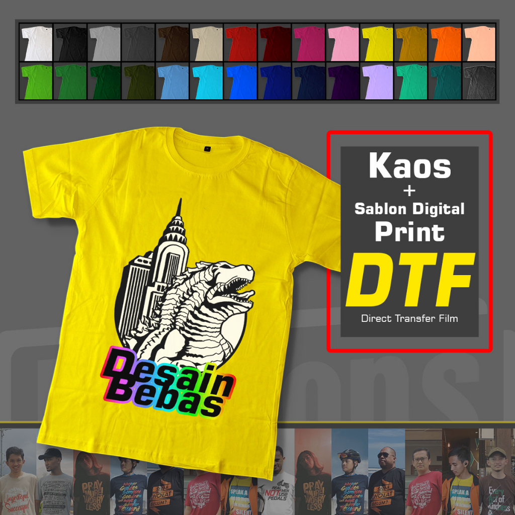 Custom T-Shirt Print/DTF Digital Screen (Direct Transfer Film) | Shopee ...