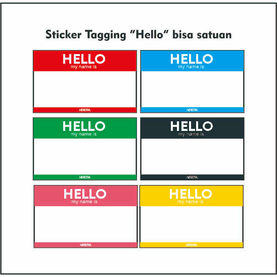 Sticker TAGGING HELLO MY NAME IS - Can Unit | Shopee Philippines