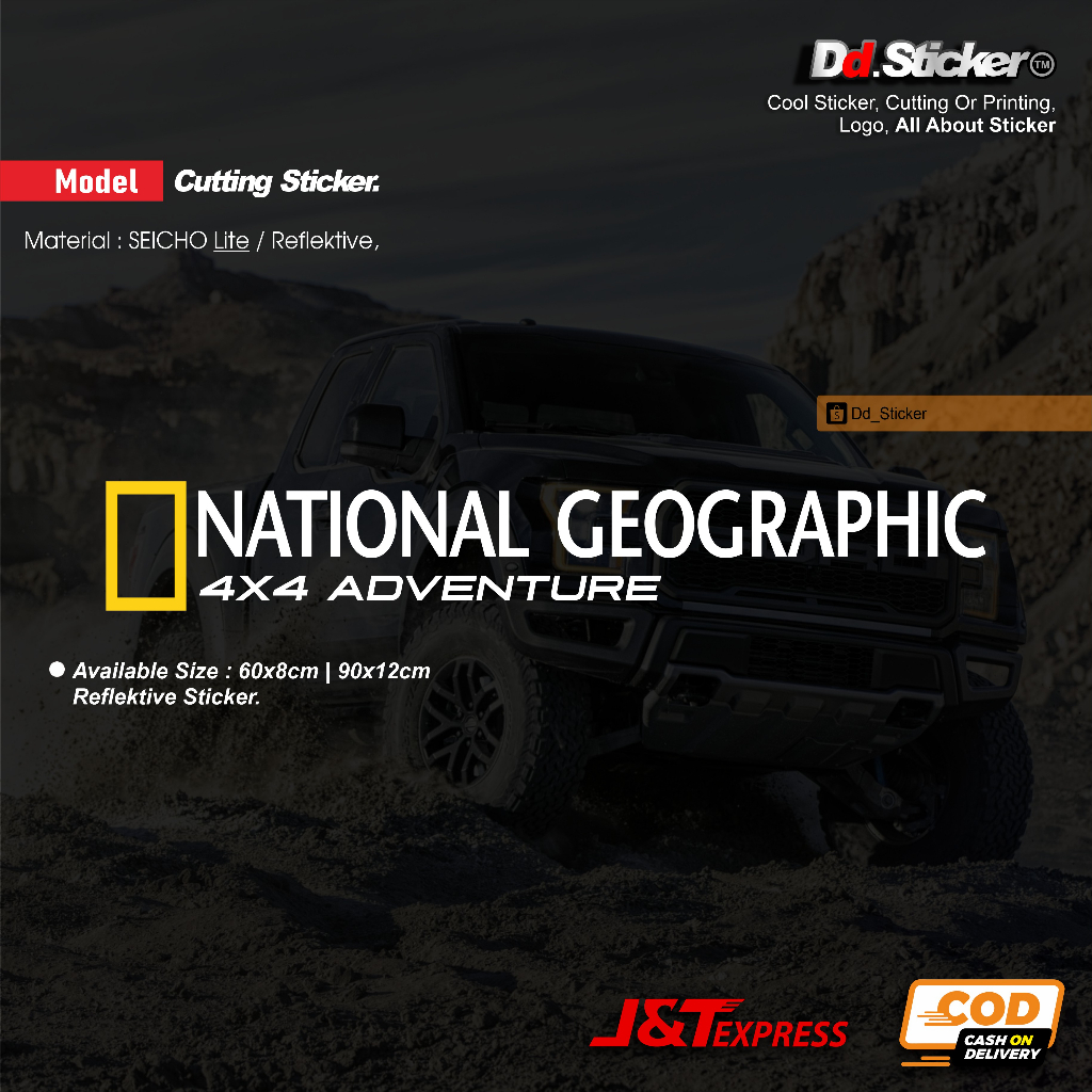 National Geographic 4x4 Adventure Car Window Sticker | Cutting stickers ...
