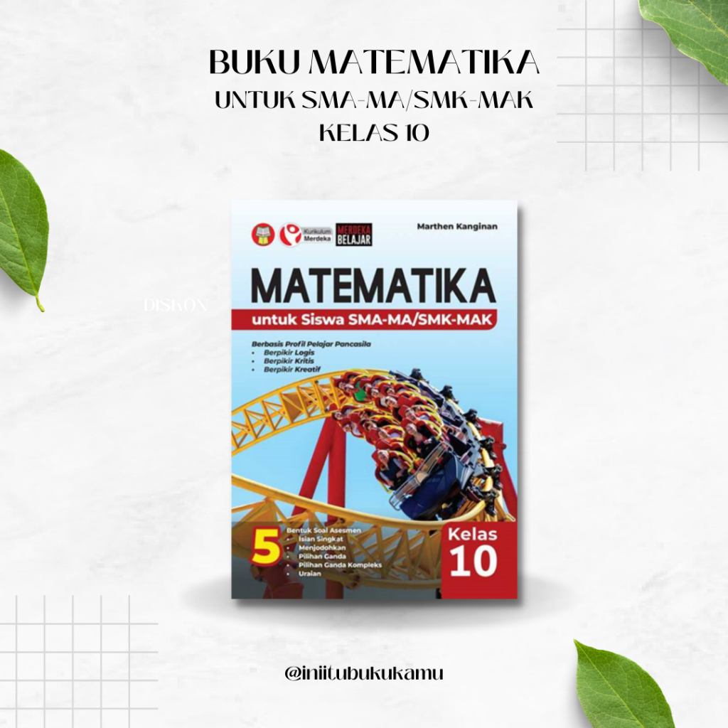 Mathematics Book for SMA-MA/SMK-MAK Class 10 (Kur.Merdeka) | Shopee ...