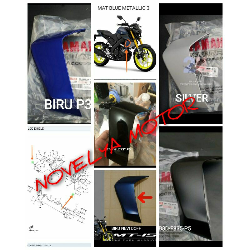 Radiator PANEL Side COVER MT15 MT 15 Right Left ORI YAMAHA B8D-F835U/V ...