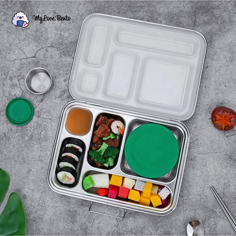 STAINLESS STEEL LUNCH BOX INCLUDE JAR Leakproof Bento Box PREMIUM LUNCH ...