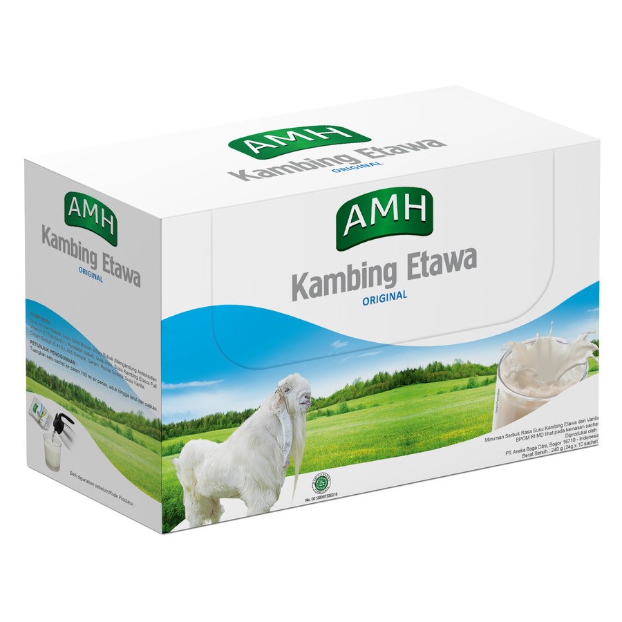 MERAH Amh Goat Milk Etawa Box Contains 10 Sachets Original Vanilla & Red Ginger | Shopee Philippines
