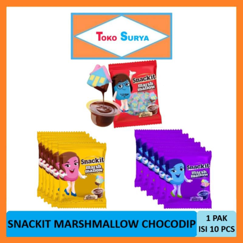 Snackit Marshmallow With Choco Dip Marshmallow Candy 10 Pcs x 7 Gr ...